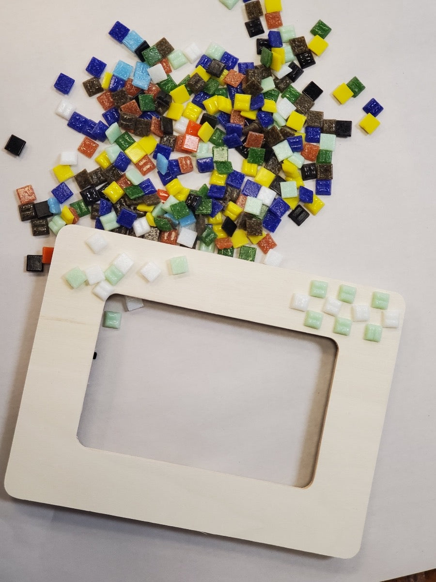 4" X 6" Frame (Includes Glue - a Grout Kit and Assorted Venetian Tiles ...